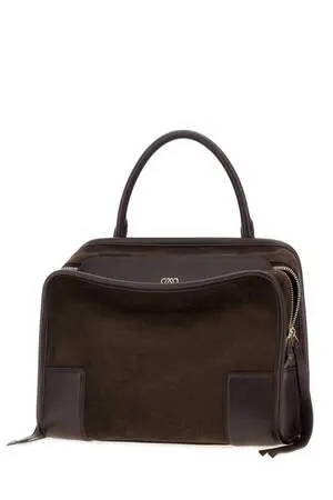 Loewe Suede Medium Amazona 180 Handbag - Brown