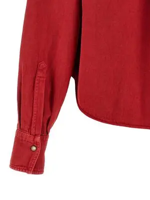 Brunello Cucinelli Cotton And Linen Shirt - Red