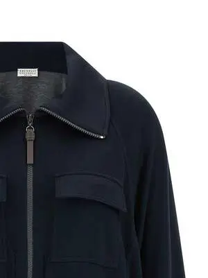 Brunello Cucinelli Shiny Zipper Pull' Sweatshirt