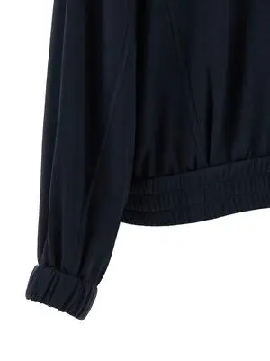 Brunello Cucinelli Shiny Zipper Pull Sweatshirt - Blue