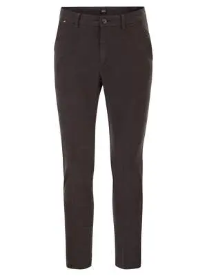 BOSS Slim Fit Stretch Cotton Chino Trousers - Brown