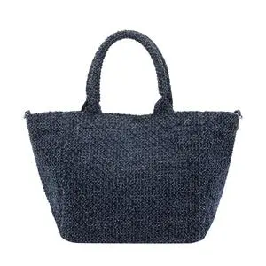 GANNI Tweed Denim Small Bear Tote