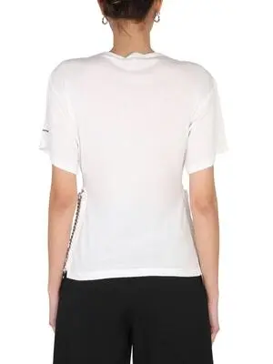 Stella McCartney T-shirt With Chain Detail - Cream