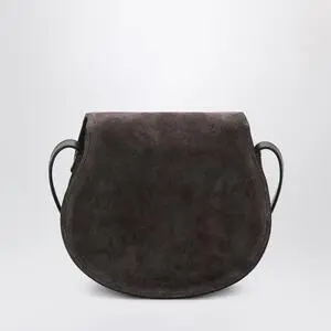 Chloé Saddle Marcie Bag In Kohl Suede - Brown