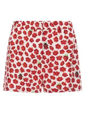 Versace Strawberry Garden' Shorts - Multicolor