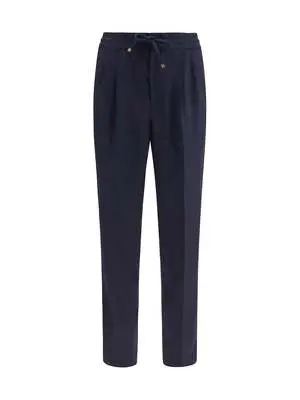 Brunello Cucinelli Virgin Wool Pants - Blue