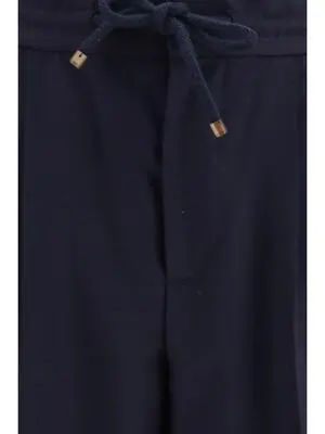 Brunello Cucinelli Virgin Wool Pants - Blue