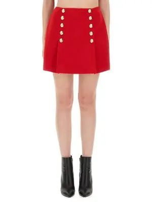 Balmain Wool Mini Skirt