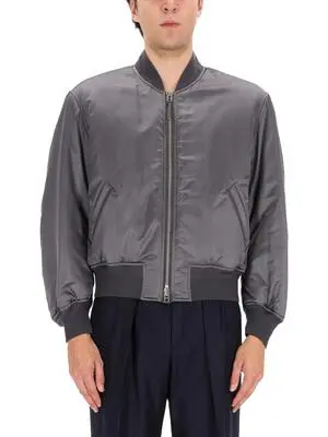 TOM FORD Silk Bomber Jacket - Gray