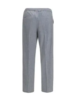Brunello Cucinelli Virgin Wool Pants - Gray