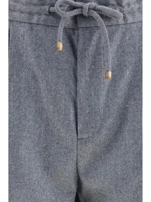 Brunello Cucinelli Virgin Wool Pants - Gray