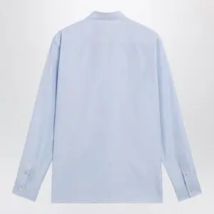 Valentino Garavani Light Fil-ã -fil Cotton Shirt With Vlogo Embroidery
