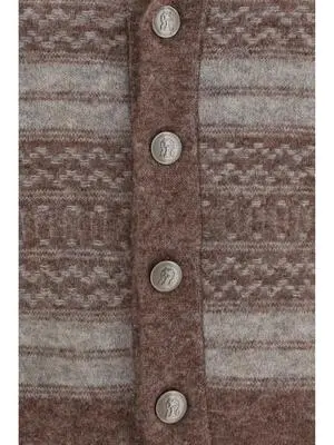 Brunello Cucinelli Cashmere And Alpaca Cardigan - Multicolor