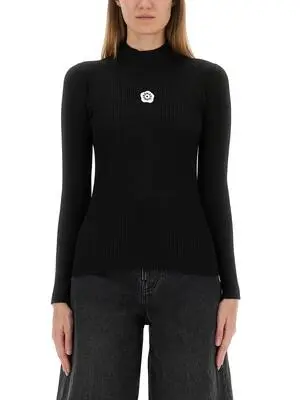 Kenzo Jersey With Embroidery Boke Flower 2.0 - Black