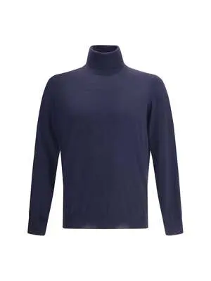 Brunello Cucinelli Wool Turtleneck Sweater - Blue