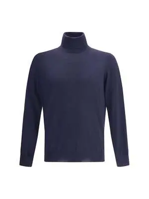 Brunello Cucinelli Wool Turtleneck Sweater - Blue