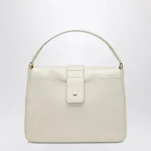 Burberry Small Rider Shoulder Bag In Beige Lambskin - Cream