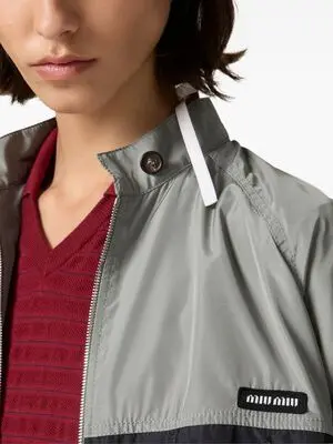 Miu Miu Tech Silk Blouson Jacket