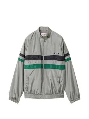 Miu Miu Tech Silk Blouson Jacket - Multicolor