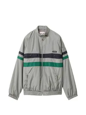 Miu Miu Tech Silk Blouson Jacket - Multicolor