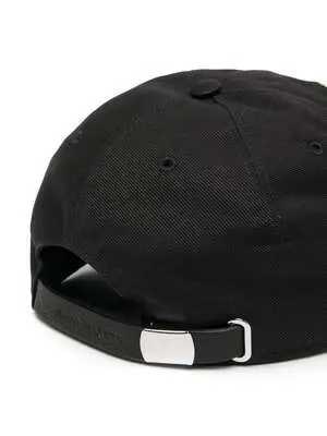 Alexander McQueen Oversize Black Jersey Hat With Logo