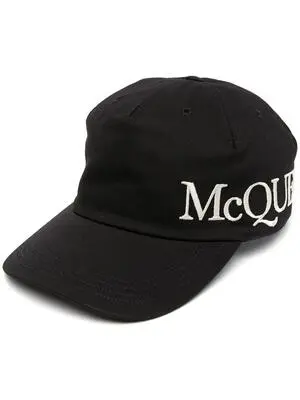 Alexander McQueen Oversize Black Jersey Hat With Logo - Multicolor
