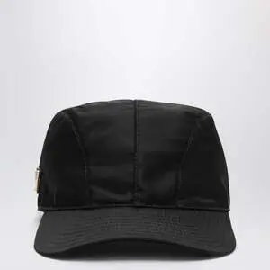 Prada Cap With Visor In Re-nylon - Black