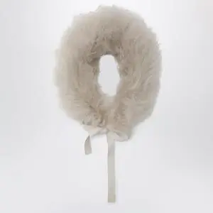Max Mara Ivory Shearling Collar - Gray
