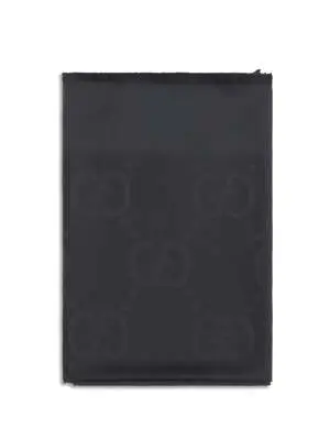 Gucci Scarf In Wool And Silk - Black