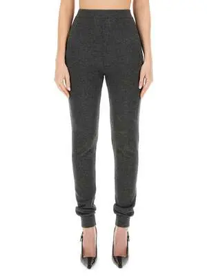 Saint Laurent High Waist Leggings - Gray