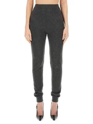 Saint Laurent High Waist Leggings - Gray