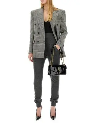 Saint Laurent High Waist Leggings - Gray