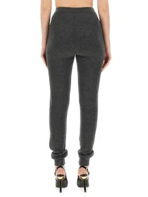 Saint Laurent High Waist Leggings - Gray