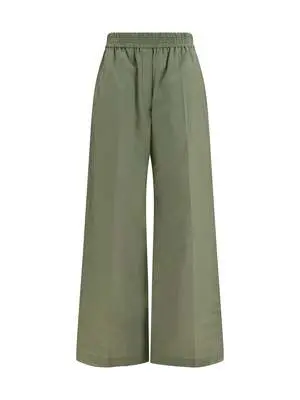 Brunello Cucinelli Brunello Cucinelli Women Pants With Elasticated Waist Green