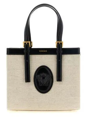 Versace Rivière Mini Shopping Bag - Cream