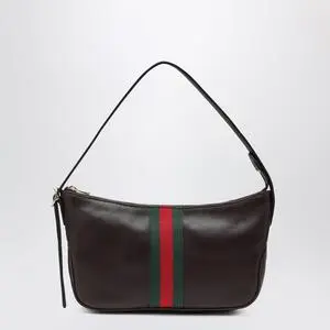 Gucci Small Lunetta Leather Bag - Brown