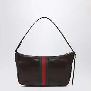 Gucci Small Lunetta Leather Bag - Brown