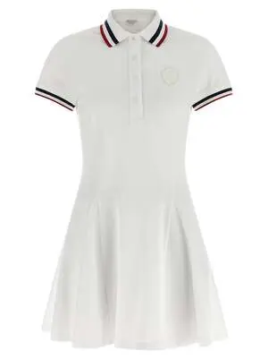 Brunello Cucinelli Logo Embroidery Tennis Dress - White