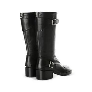 ANN DEMEULEMEESTER Leather Buckled Boots