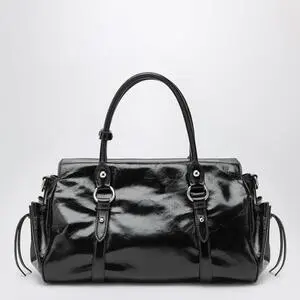 Miu Miu Glossy Leather Top-handle Bag - Black