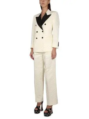 Gucci Cotton Gg Monogram Jacket - Cream