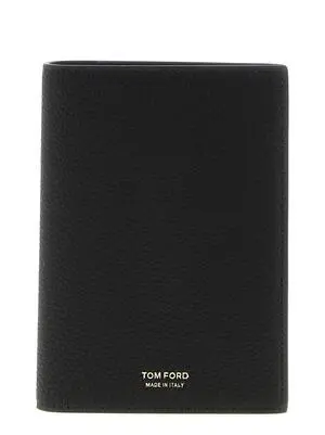 TOM FORD Hammered Passport Holder - Black