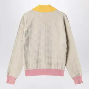 Fendi Light Beige Cotton And Silk Jumper