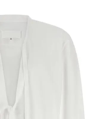 MAISON MARGIELA Raw Cut Hem Shirt - White