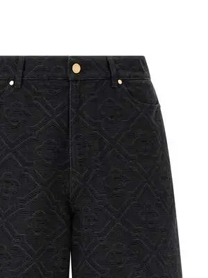 Casablanca Laser Monogram Denim' Bermuda Shorts