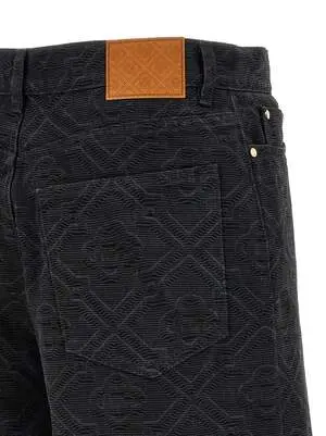Casablanca Laser Monogram Denim' Bermuda Shorts