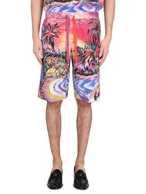 Dolce & Gabbana Bermuda Shorts With Hawaii Print - Multicolor