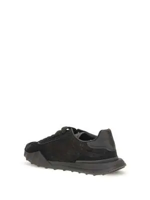 Dolce & Gabbana Leather And Lace Sneakers - Black