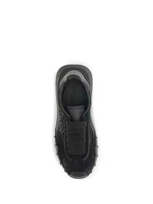 Dolce & Gabbana Leather And Lace Sneakers - Black