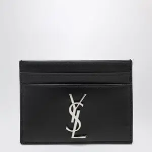 Saint Laurent Monogram Credit Card Holder - Black